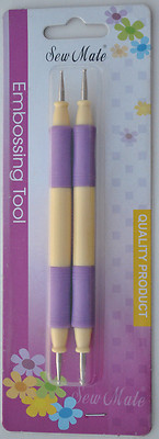 Embossing Tool Double Pack w/ 4 Diff Tips Emboss Transfer Texture ...