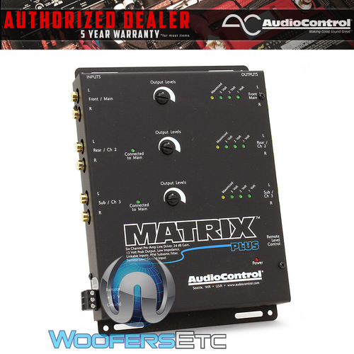 AUDIOCONTROL MATRIX PLUS BLACK 6-CHANNEL LINE DRIVER OPTIONAL LEVEL ...