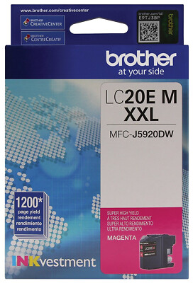 GENUINE Brother LC20E Magenta Ink Cartridge for MFC-J985DW MFC-J5920DW ...