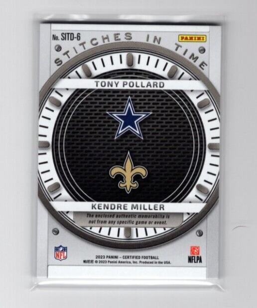 2023 Panini Certified Stitches in Time Dual Patch Tony Pollard Kendre ...