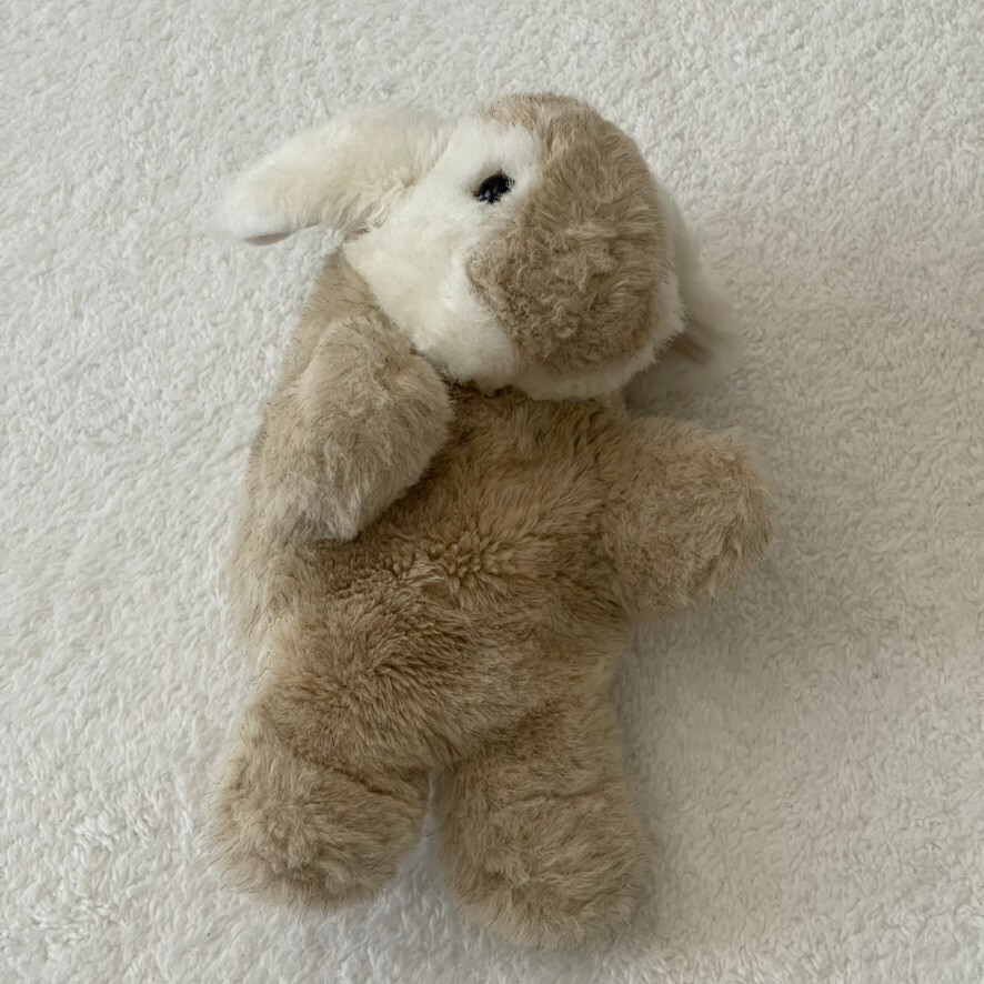 Vintage 1981 Gund Bunny Rabbit Plush Lovey Stuffed Animal Light Tan ...