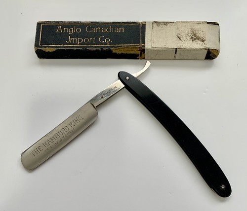 Vtg ‘The Hamburg Ring’ Extra Hollow Ground Straight Razor Solingen W ...