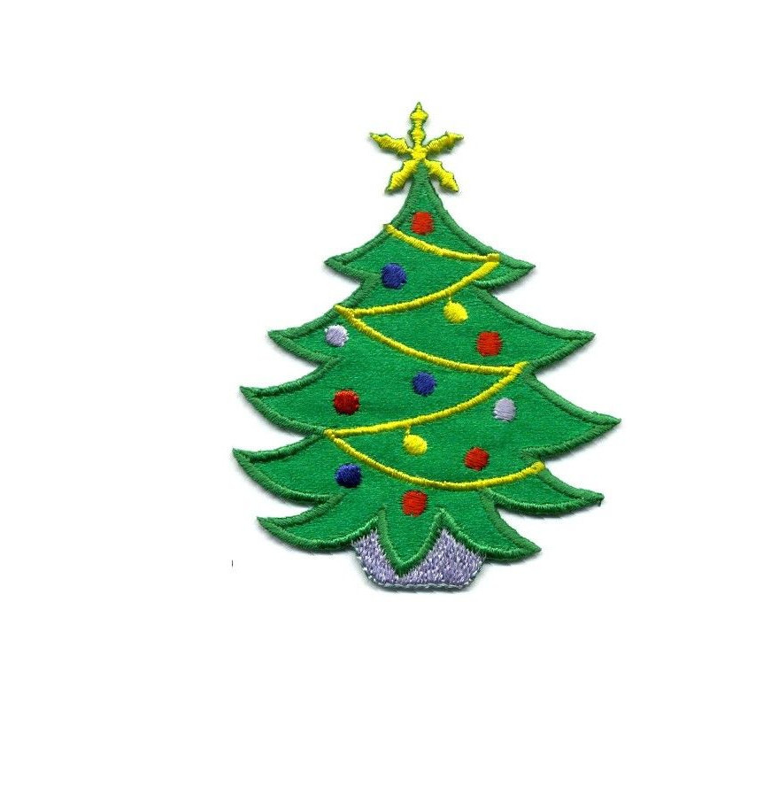 Christmas - Christmas Tree - Embroidered Decorations - Iron On Applique ...