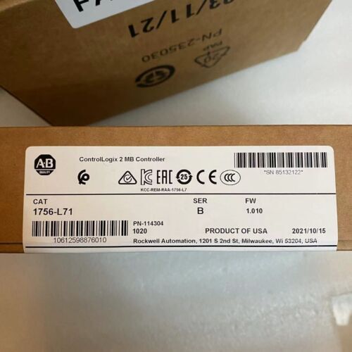 New Factory Sealed AB 1756-L71 ControlLogix 2MB Controller PLC 1756L71 ...