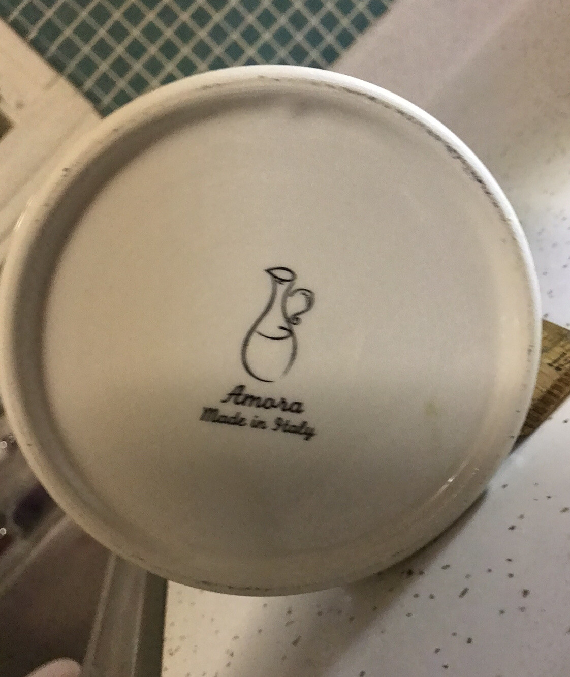 Vintage Amora Italian Utensil Holder Wine Cooler Hand Painted Ceramic ...