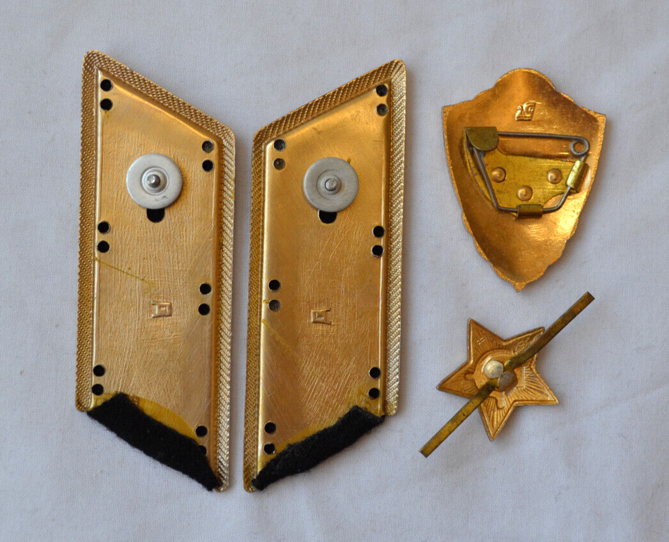 Signal troops Soviet collar tabs black USSR Army Military uniform badge ...