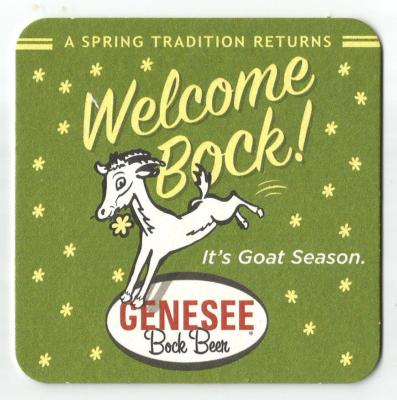 16 Genesee Bock Beer Welcome Bock! It's Goat Season Beer Coasters | eBay