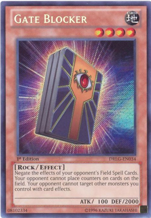 Yu-Gi-Oh Card - DRLG-EN034 - GATE BLOCKER (secret rare holo) - NM/Mint ...