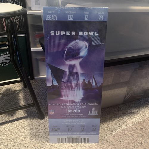RARE Super Bowl 52 Mini Mega THATS MY TICKET WALL ART Eagles vs ...