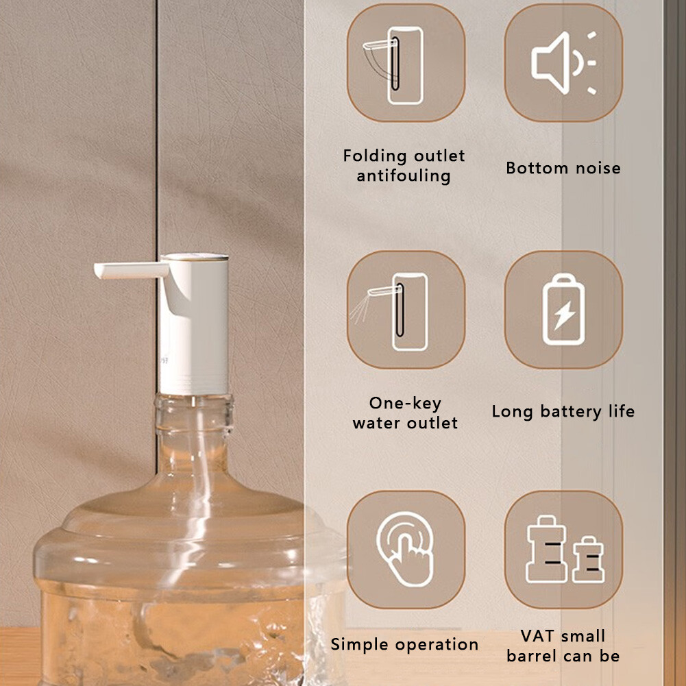 Auto Water Dispenser USB Charging Drinking Foldable Portable Home ...