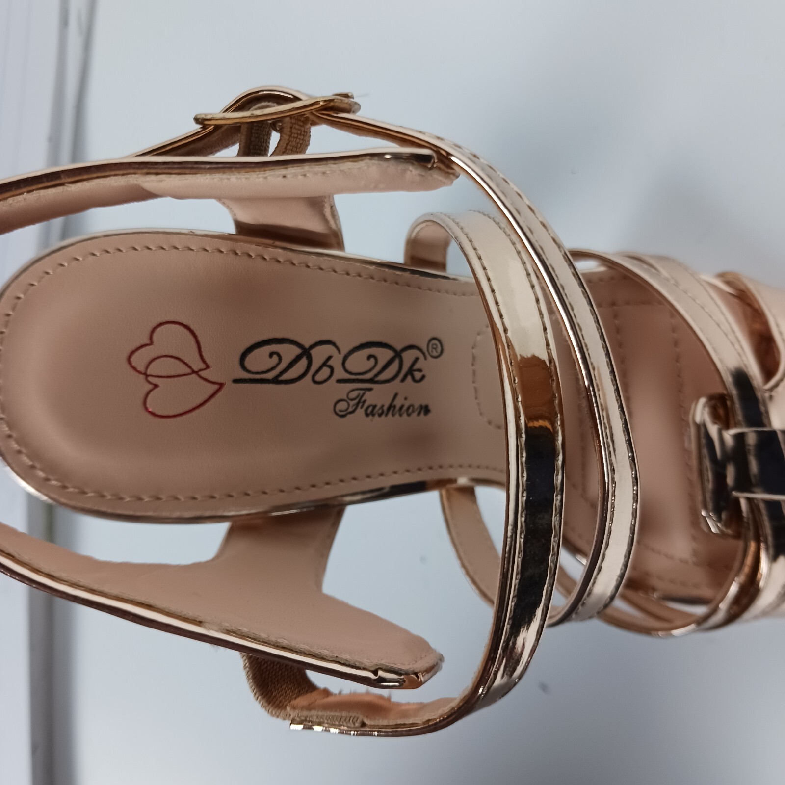 DbDk Shoes Inspire Rose Gold Platform Heels Sandals Size 6.5 New | eBay