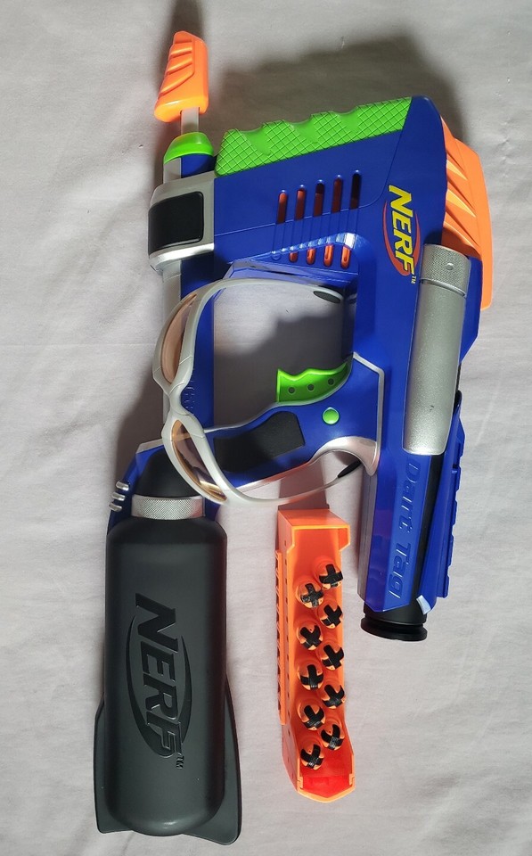 Hasbro Nerf Dart Tag MagStrike Rapid-Fire Blaster System (Blue) | eBay
