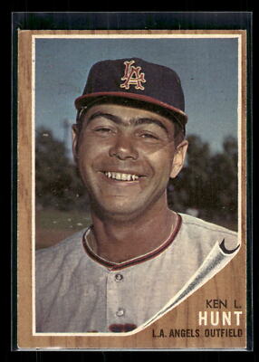 1962 Topps Baseball #68 Ken L. Hunt Set Break EX-MT Los Angeles Angels ...