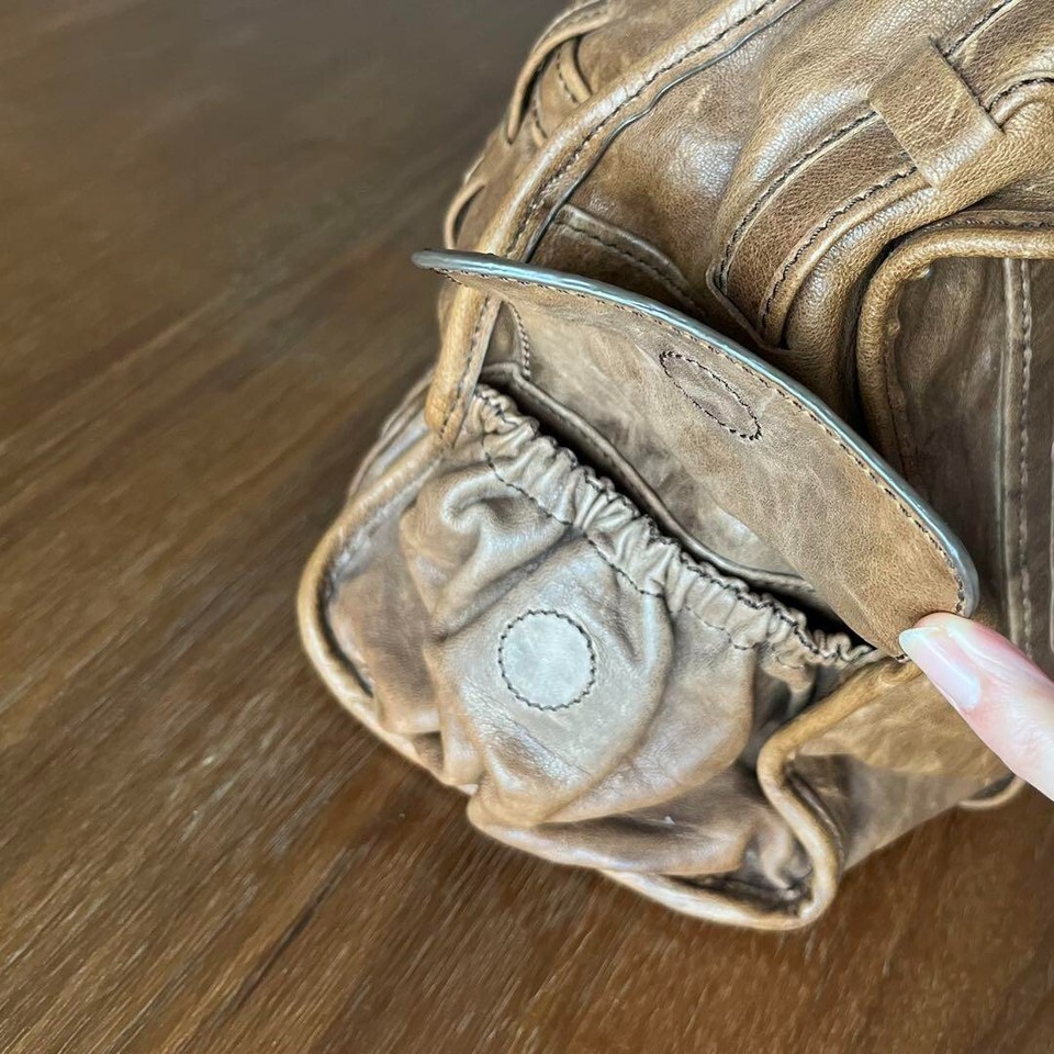 Junior Drake Shoulder Bag Distressed Leather in Brown USED Once Mint ...