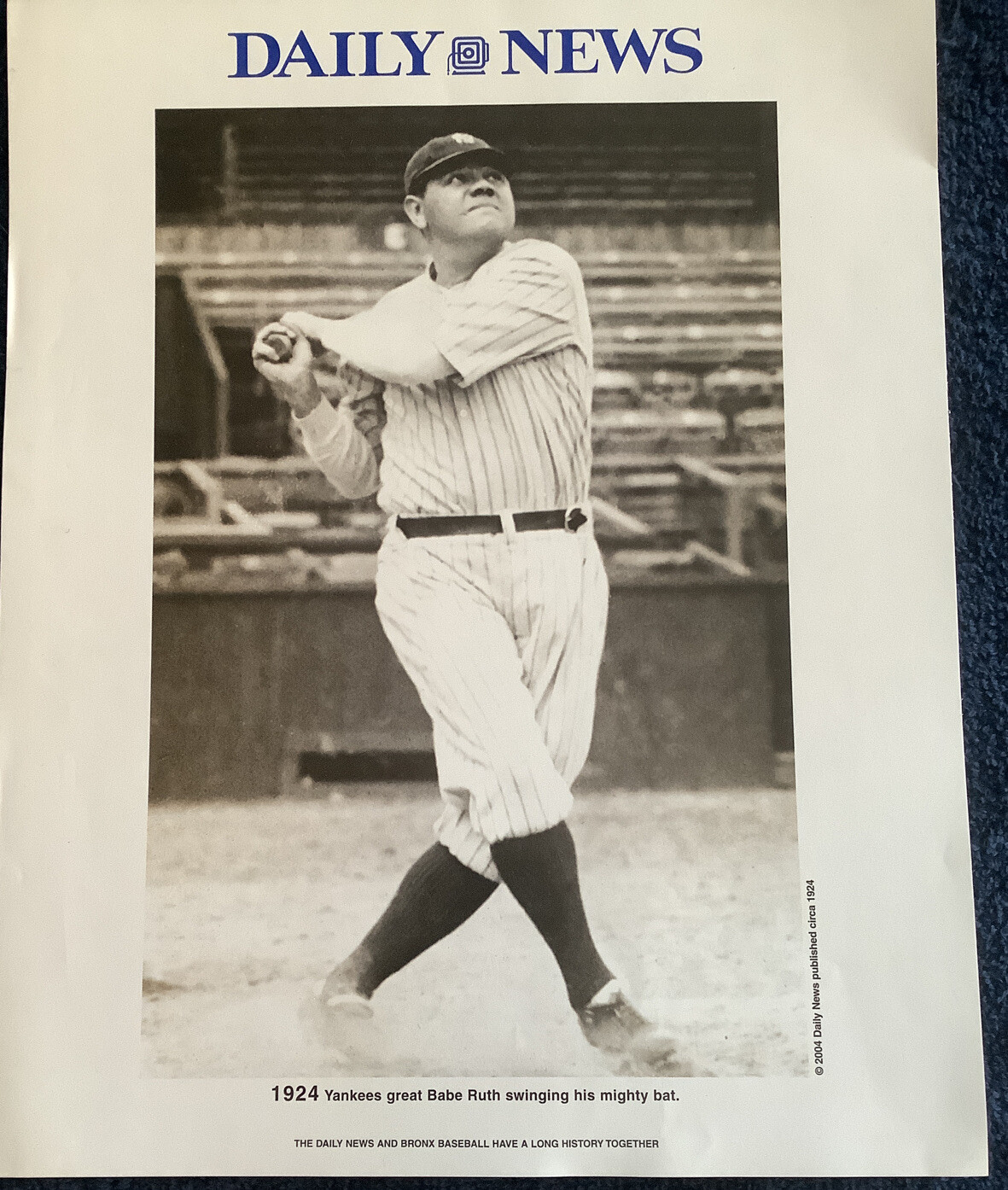 Babe Ruth - New York Yankees- 2004 NY Daily News Photo/Caricature Bill ...