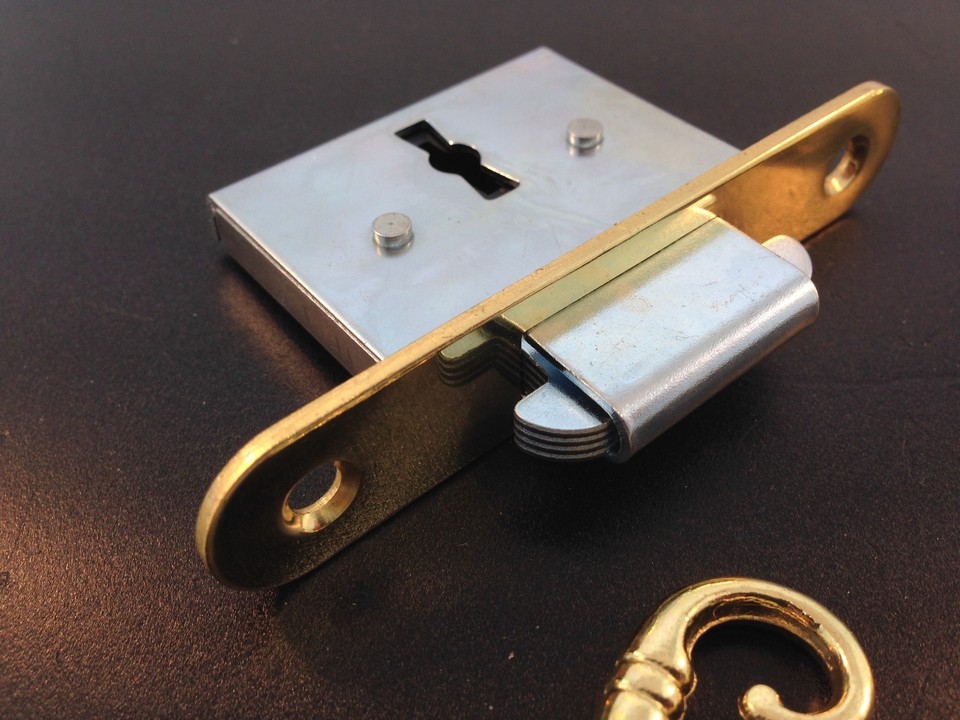 Roll-top Desk lock with self closing strike hardware | eBay