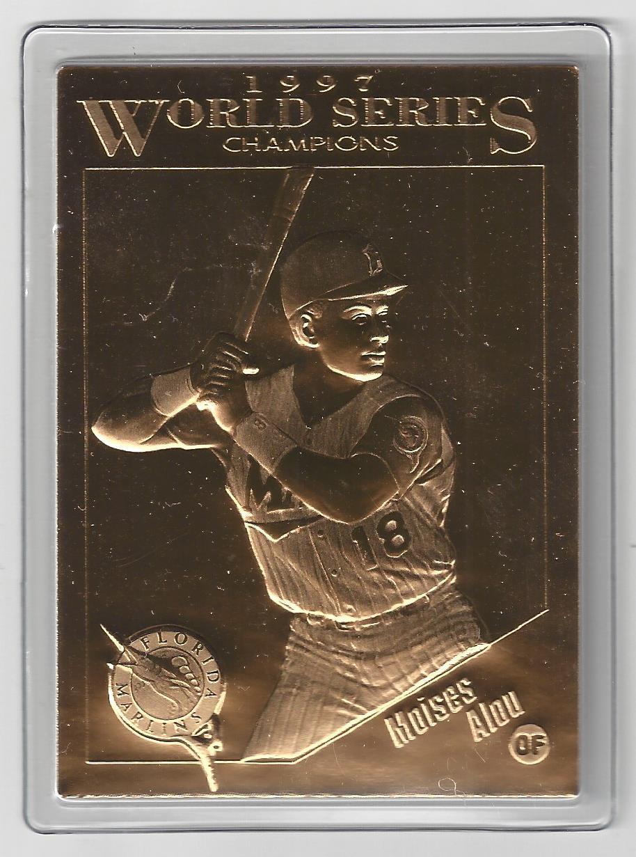 Moises Alou 1997 Florida Marlins World Series Danbury Mint 22kt Gold ...