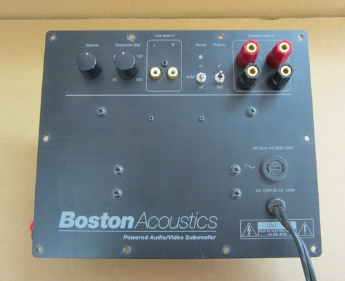 BOSTON ACOUSTICS CR400 SUBWOOFER AMPLIFIER PLATE NEEDS REPAIR | eBay