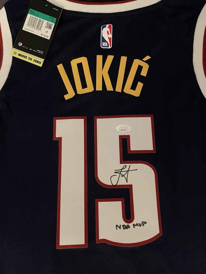 Nikola Jokic Signed Nuggets Nike Swingman Jersey 23-24 MVP Inscription ...