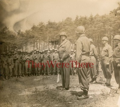 *WWII photo- GENERAL GEORGE S. PATTON Addresses US SOLDIERS - GERMANY ...