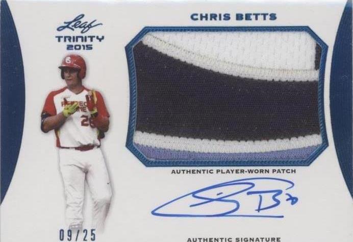 2015 Leaf Trinity - Patch Autographs Chris Betts #PA-CB1 Blue /25 (AU ...