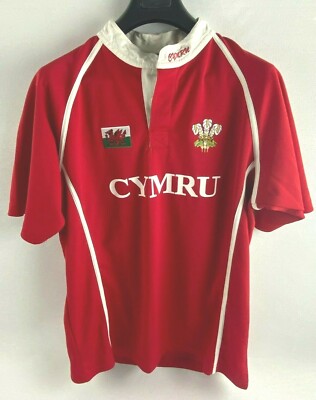 WALES Vintage Rugby Union CYMRU Jersey Shirt Size M With Embroidered ...