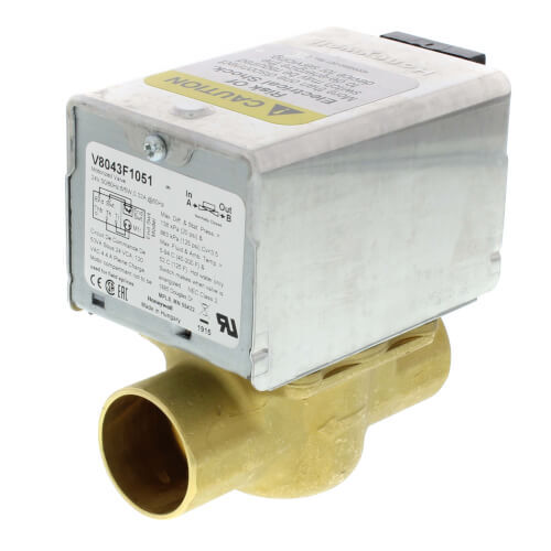 Honeywell Home V8043F1051 1 Inch Sweat Zone Valve for Heating and ...