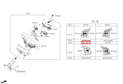 Genuine/OEM 96720D31004X SWITCH ASSY-STRG REMOTE CONT RH for Hyundai ...