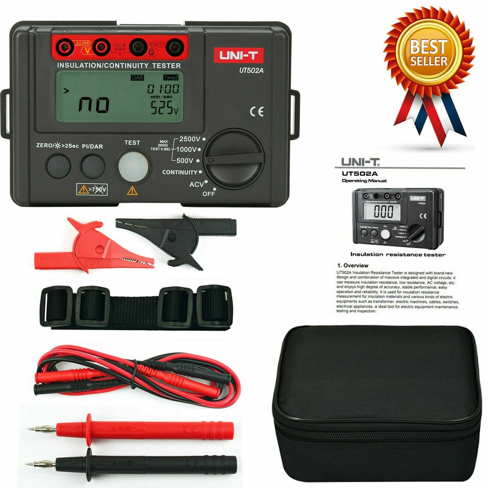 UT501/502A 511-513 5000V Insulation Resistance Meter Ground Tester ...