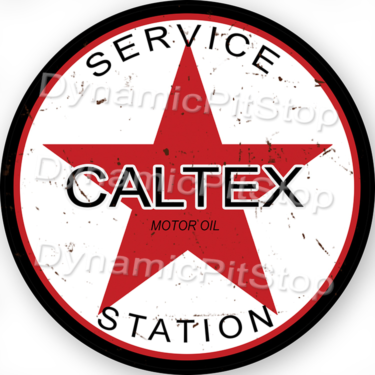 Caltex Logo Emaille Bord Van Caltex Logo | 50cm X 50cm