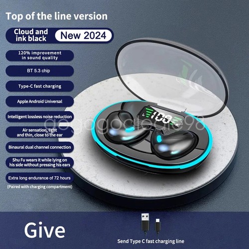 Ultra Mini Wireless Bluetooth Earbuds Noise Reduction Earphone Sleeping ...