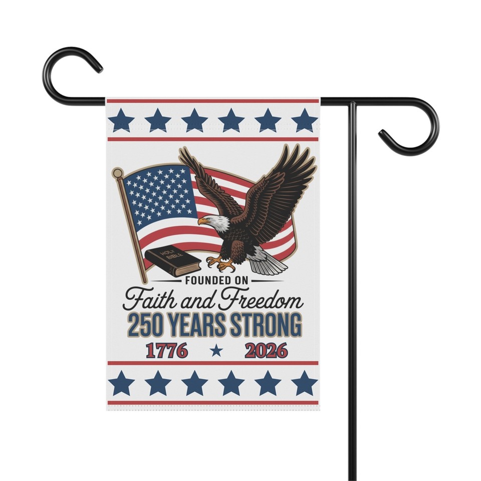 Garden Flag, USA 250th Anniversary Banner for House, U.S. Semi ...