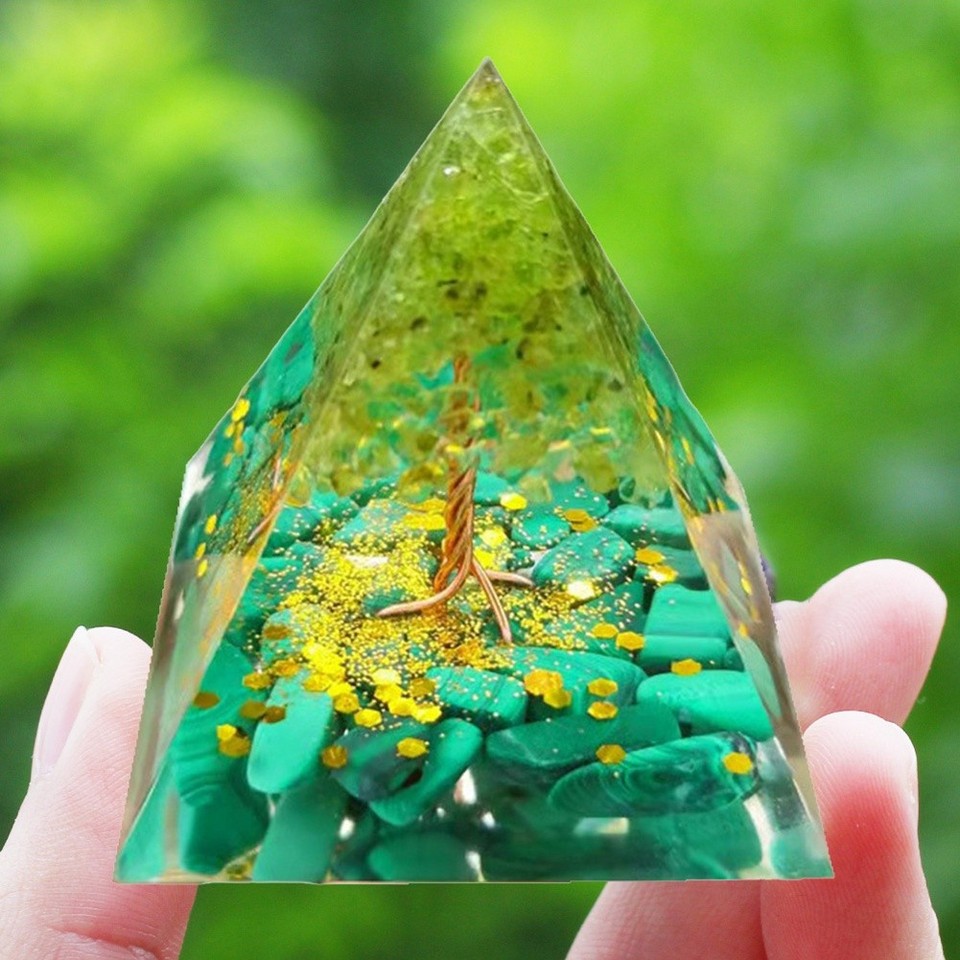 50mm Crystals Orgone Pyramid Generator Natural Peridot Reiki Chakra7999 ...