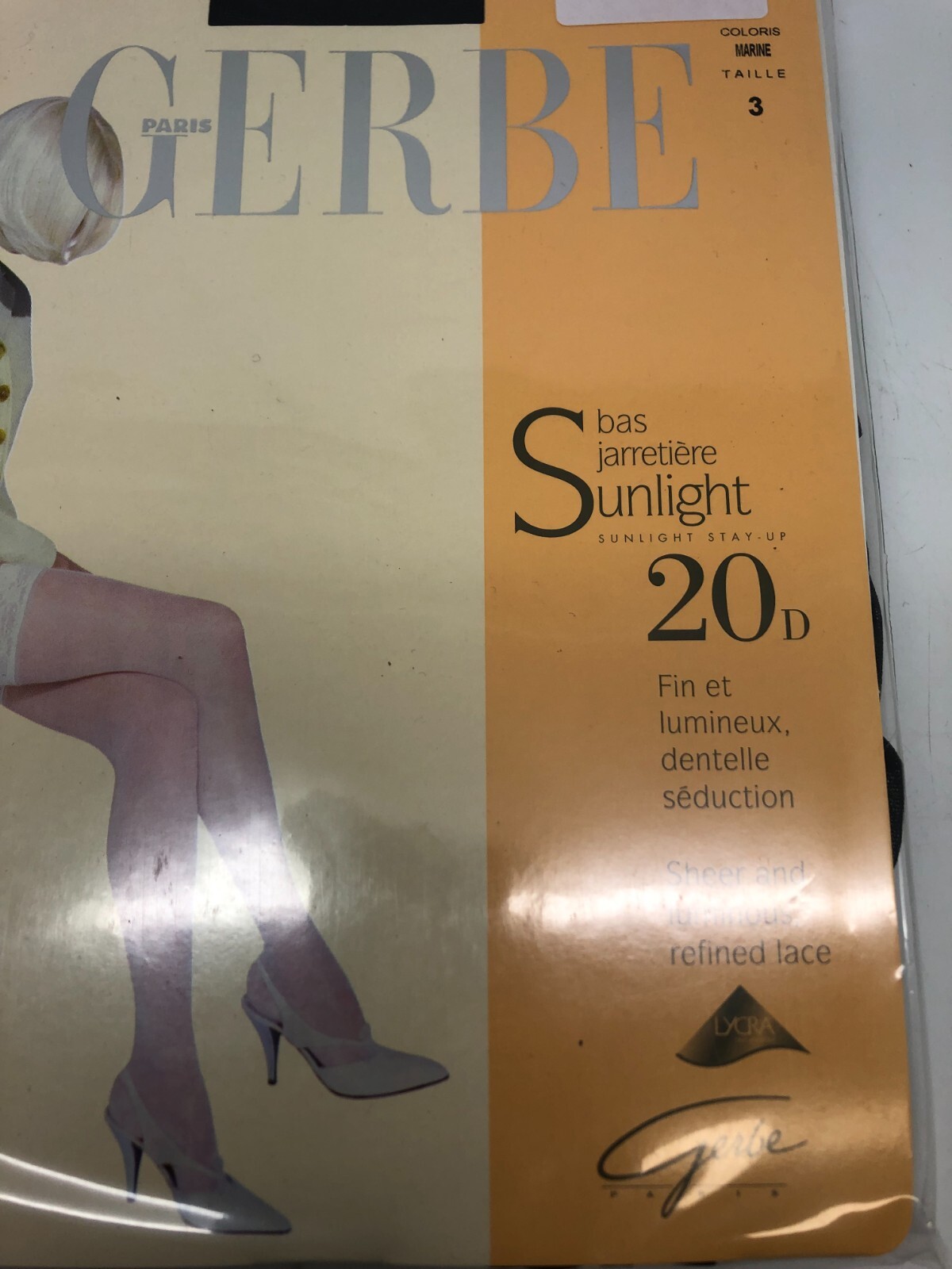 Bas Gerbe Sunlight 20D Couleur Marine (bleu/noir) Taille 3 | eBay