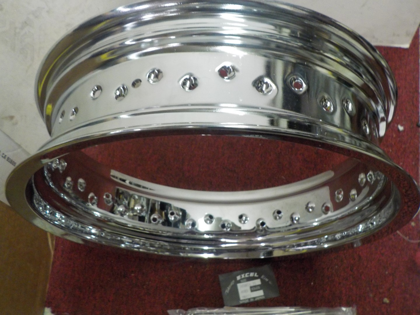 FX-FL-PAN-KNUCKLE-CHOPPER "NOS" 16"X 4.25 CHROME ALUMINUM RIM + SPOKES ...