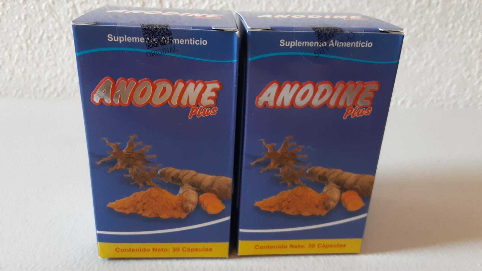 2 PACK ANODINE PLUS 60 Pills Total- Colageno-Cicutilla-Curcuma ...