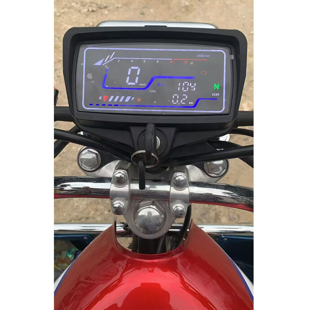 For Honda CG125 Digital Motorcycle Gauge LED LCD Odometer Speedometer ...