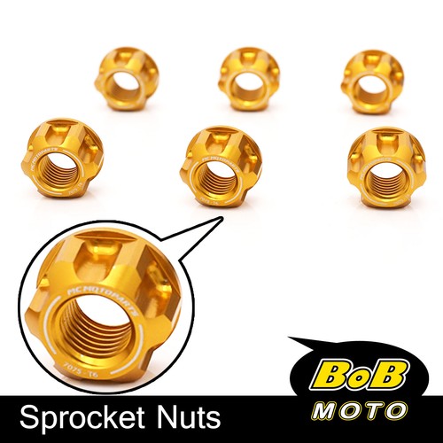 GOLD CNC M10 Rear Sprocket Nuts For Yamaha FZ1 Fazer 06-15 14 13 12 11 ...