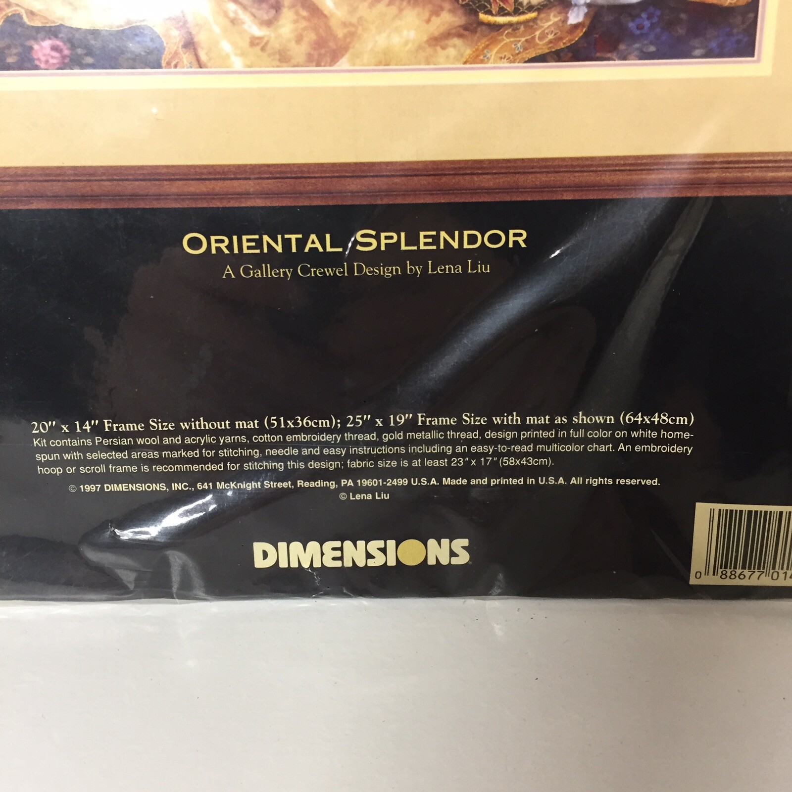 New The Gold Collection Dimensions Oriental Splendor Crewel Kit 20”X14 ...