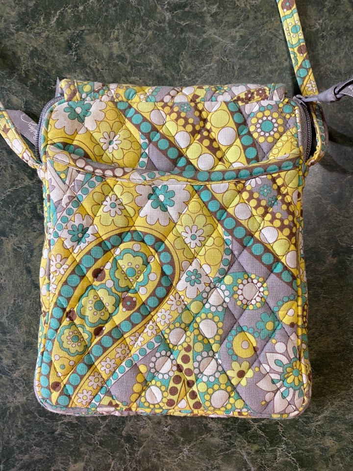Vera Bradley Lemon Parfait Rachel Crossbody Retired Purse Bag Yellow ...