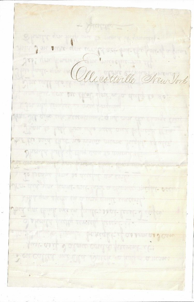 c1890's Poem, "You Called Me Old Batch", Justitia, Ellicottville, New ...