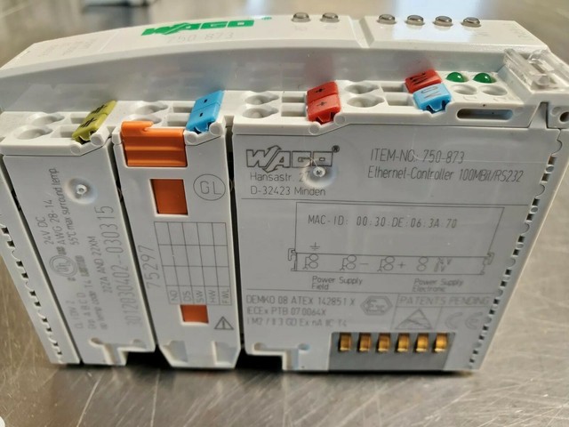 WAGO 750-873 Ethernet Tcp/ip & Rs232 Programmable Fieldbus Controller ...