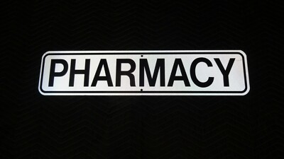RX DRUG PHARMACY SIGN PRESCRIPTIONS MEDICINE STORE MEDS ALUMINUM 36" x ...