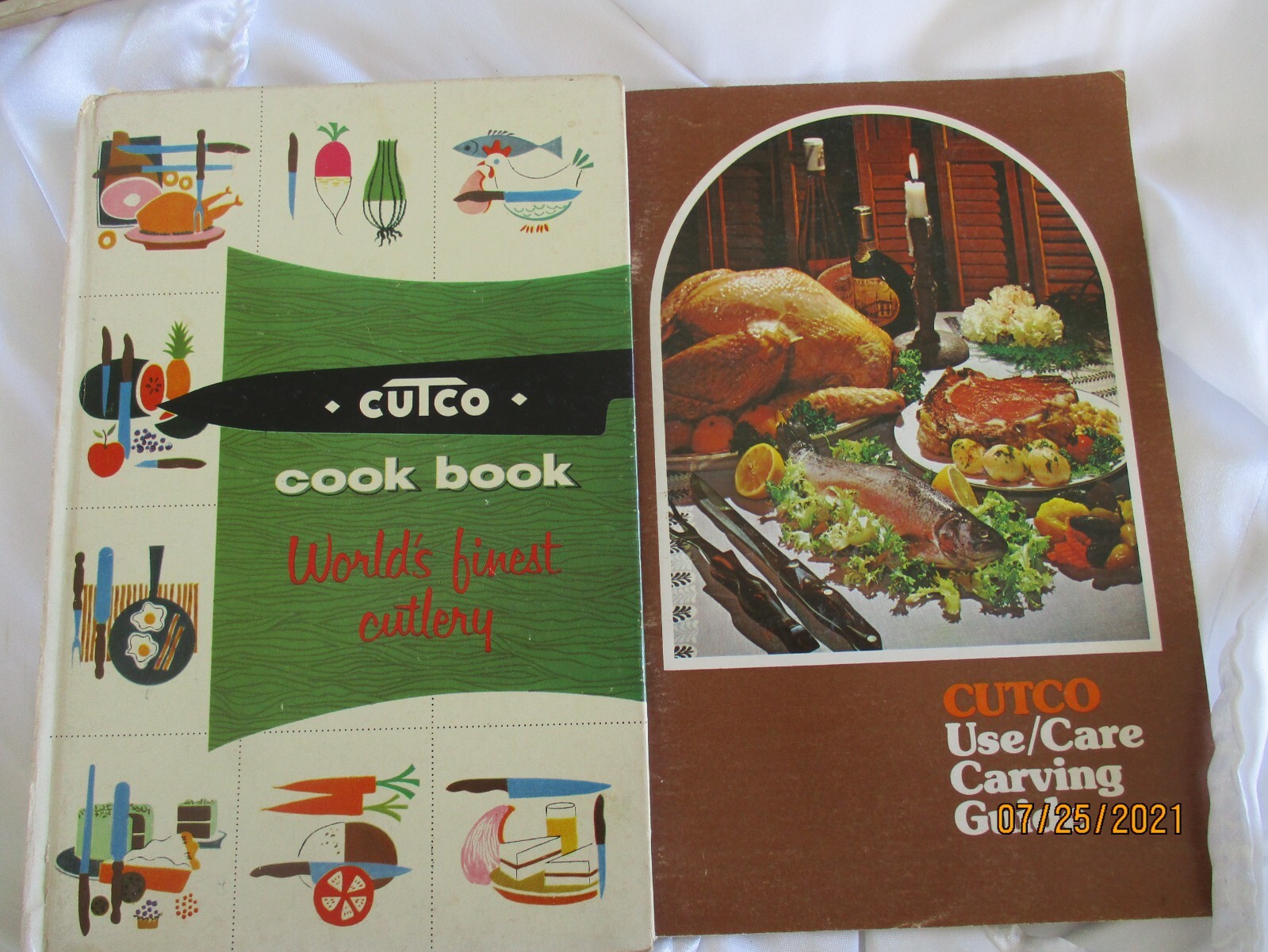 2 CUTCO COOK BOOK World's Finest Cutlery 1956 Hardcover w/Use Carving ...
