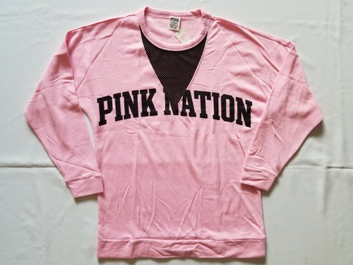 Victoria's Secret PINK NATION Campus Mesh Sweatshirt Limited Edition ...