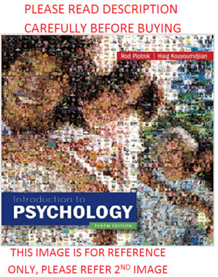 Introduction to Psychology by Plotnik 10th International Softcover Ed ...