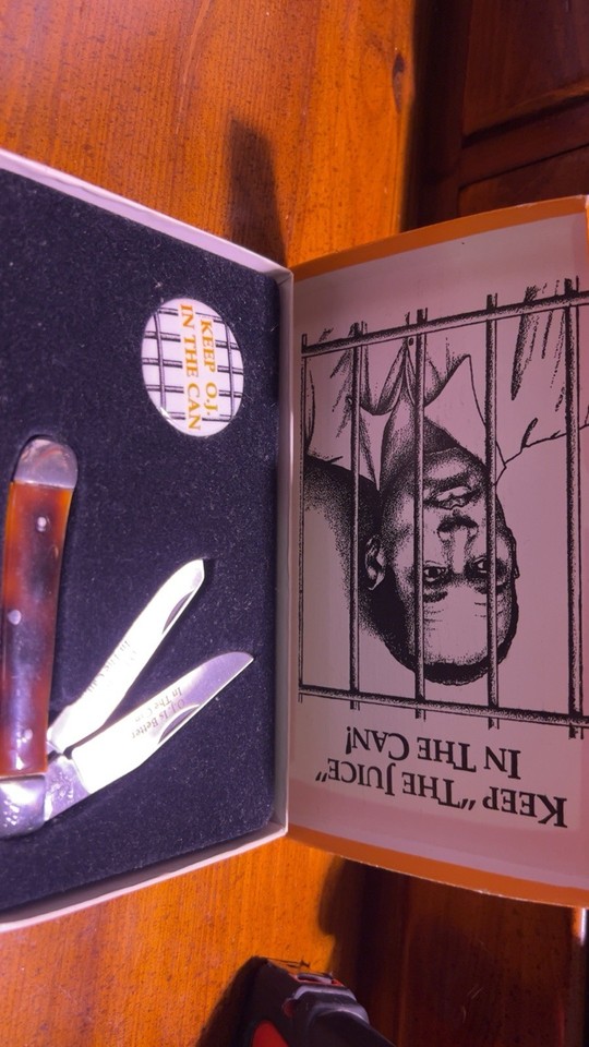Keep The Juice In The Can Knife Display Cherokee Knife | eBay