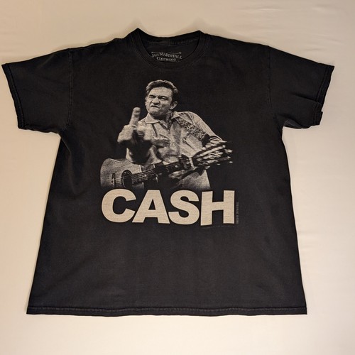 Johnny Cash The Bird T-Shirt Jim Marshall Clothing, Size L | eBay