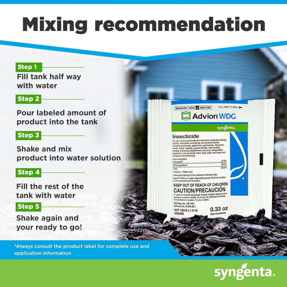 1 Packet Advion WDG Insecticide Insect Killer Ants Roaches flea Stink ...