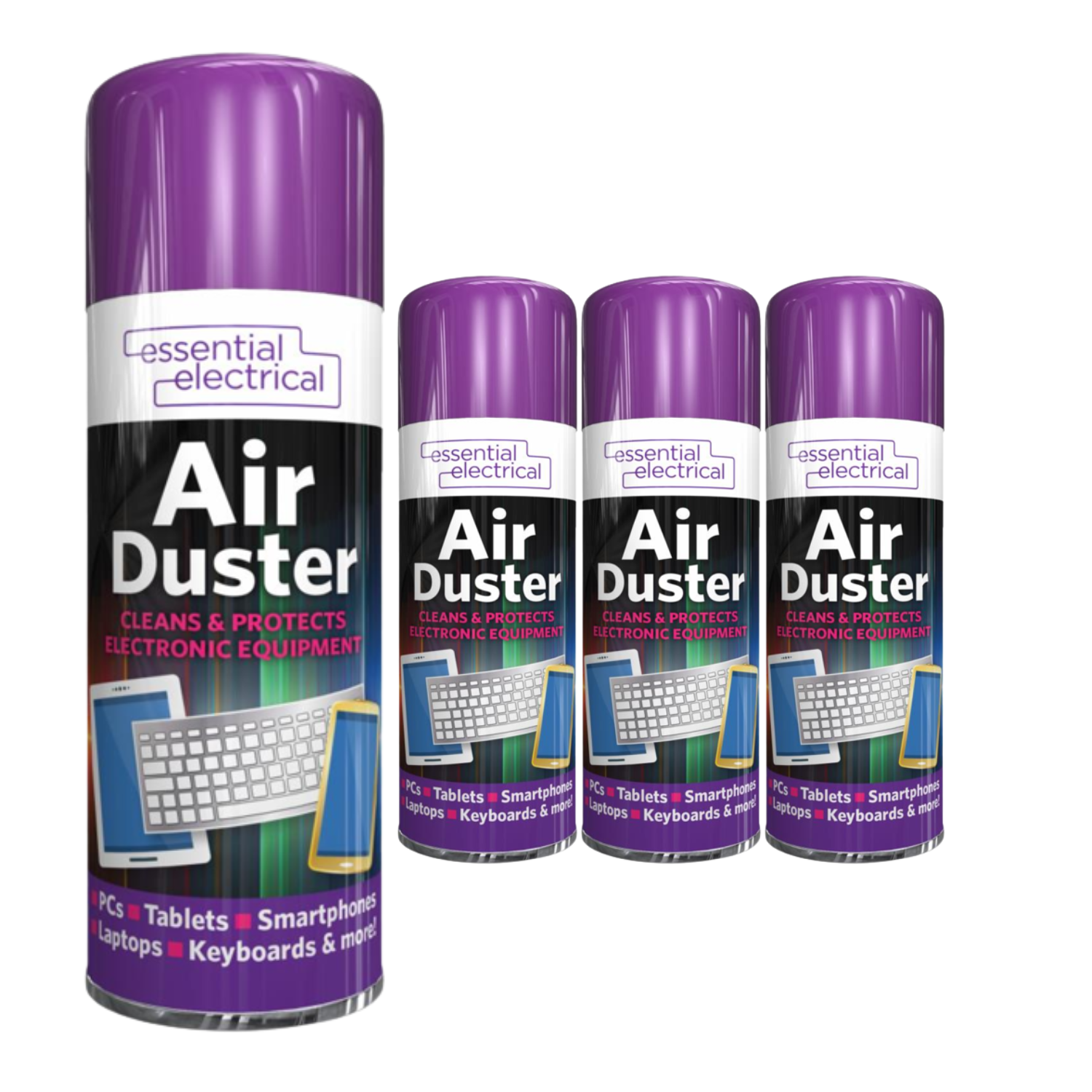 Air Duster Aerosol Spray Cans Compressed Clean Electronics & Keyboard ...